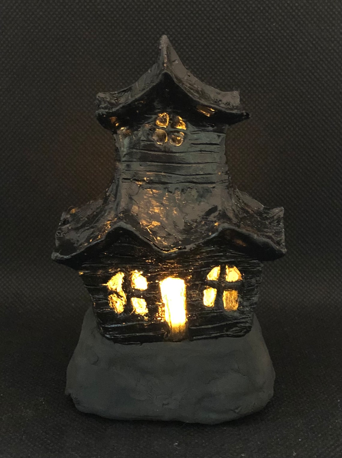 Handmade Haunted House Halloween Mini Light up Miniature - Etsy