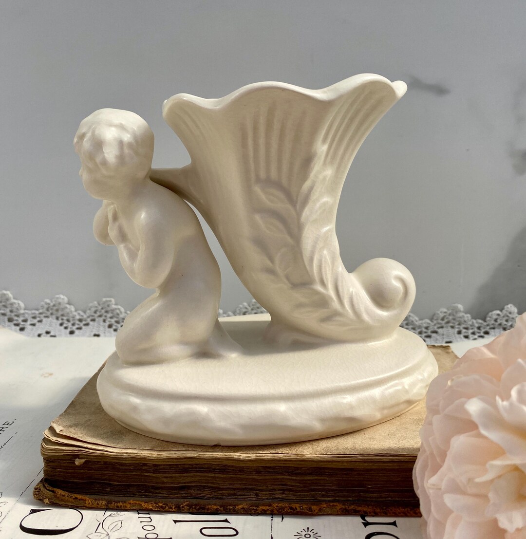 Sylvac ‘moselle’ Range Cherub and Shell Posy Vase No. 2683 in White - Etsy