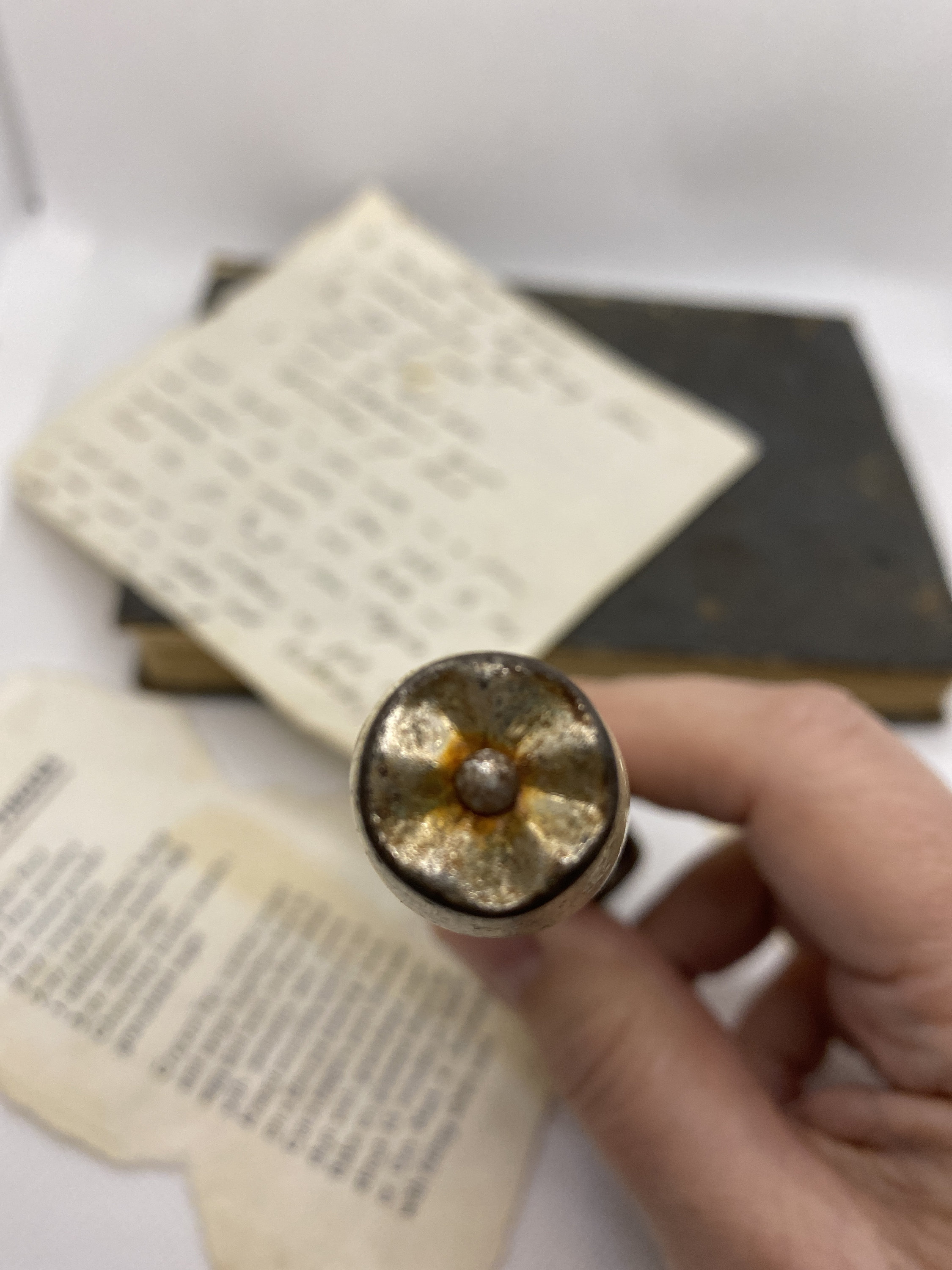 Vintage DANDY Hand Carved Wood Handled Metal Cutter Crimper Pastry Pie ...