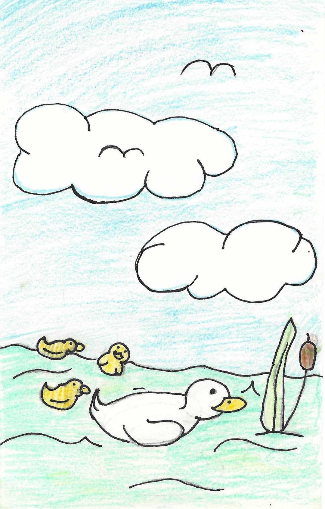 Flock Colored Pencil Drawing - Etsy