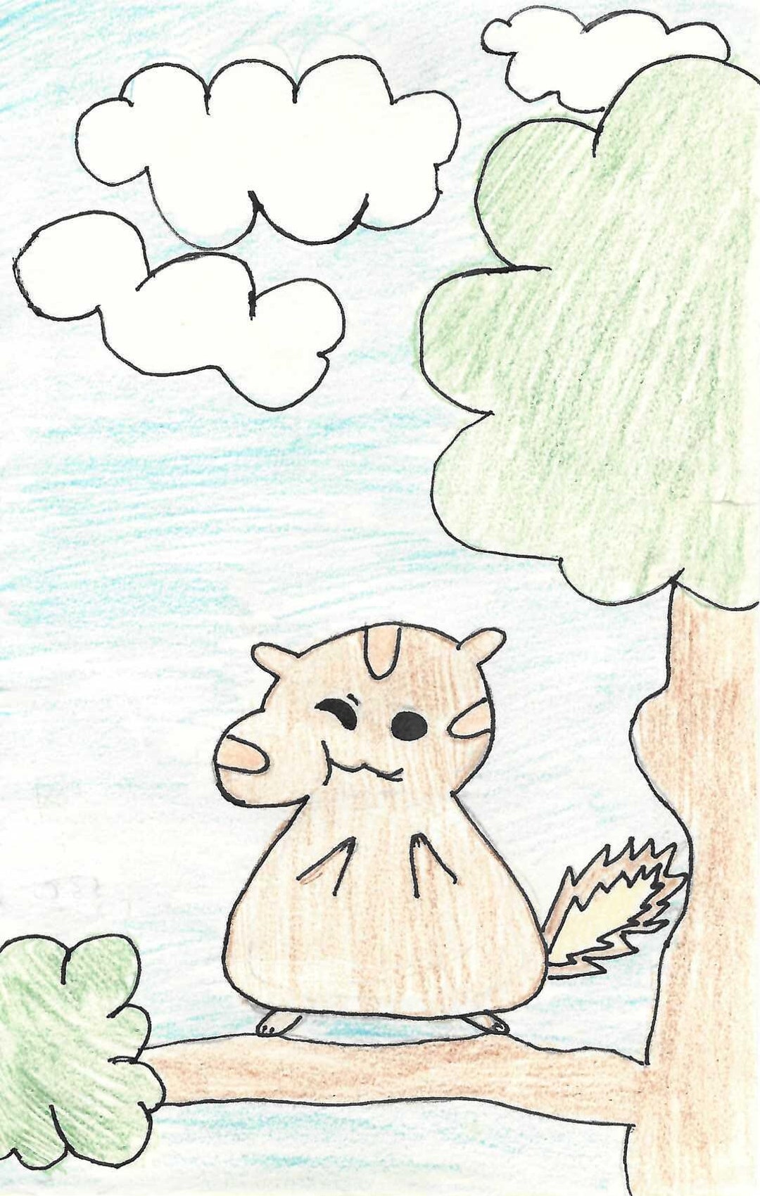 Chipmunk Colored Pencil Drawing - Etsy