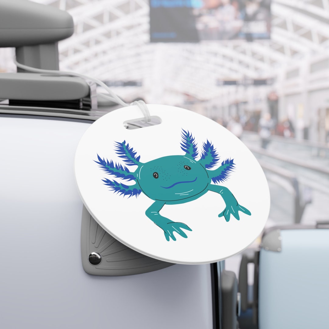 Blue Axolotl Luggage Tags Trendy Popular Cute Gifts for Her Must Haves ...