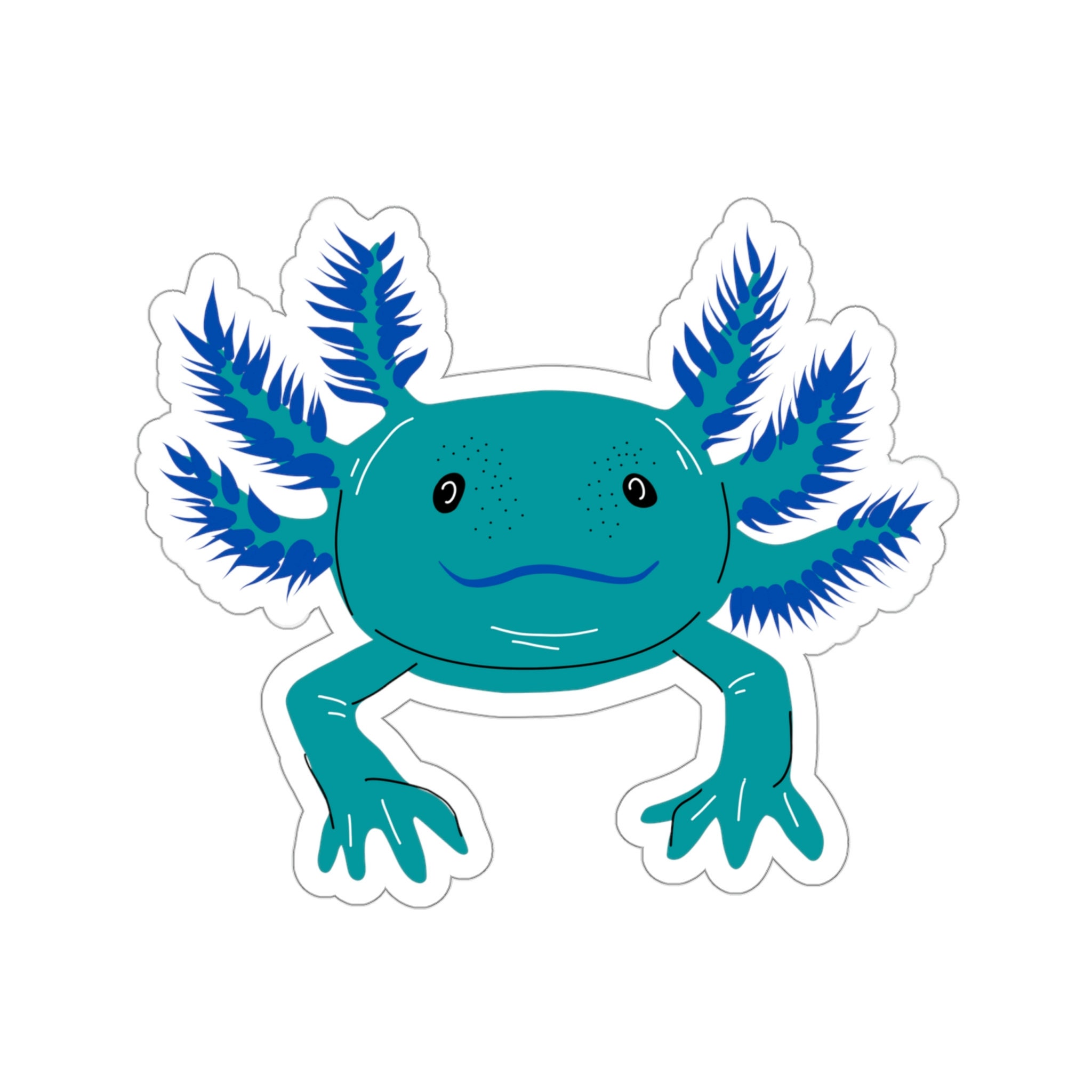 Blue Axolotl Stickers Trendy Popular Cute Gifts for - Etsy