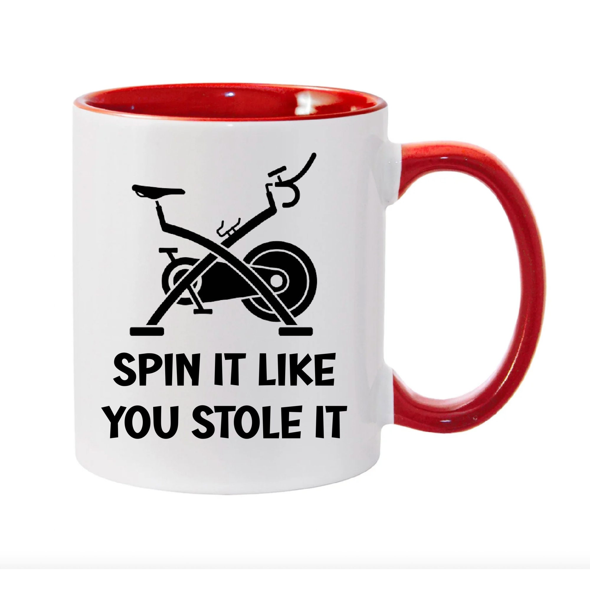 Snarky Spin Class Mug, Spin It Like You Stole It, Humorous Cycling ...