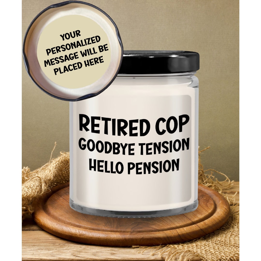 Personalized Retiring Police Officer Candle, Retired Cop Goodbye ...