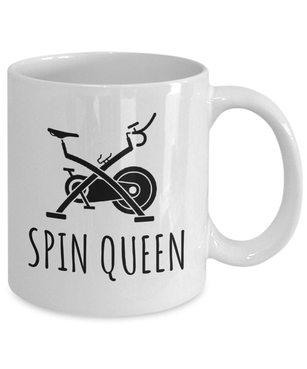 Personalized Spin Queen Mug, Funny Gift for Spin Instructor, Humorous ...