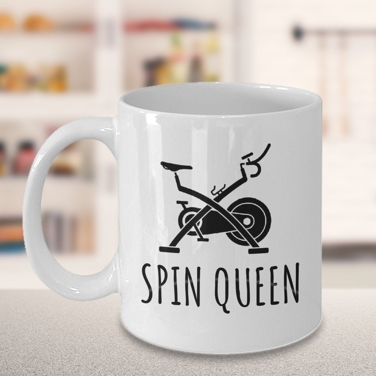 Personalized Spin Queen Mug, Funny Gift for Spin Instructor, Humorous ...