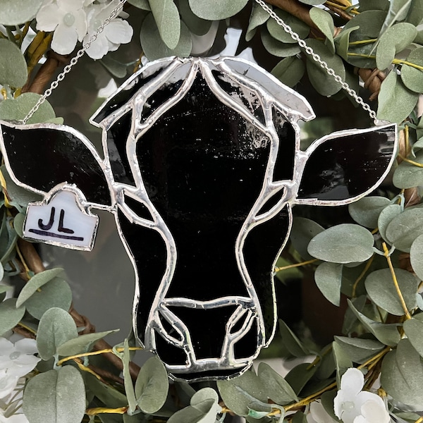 Stained Glass Cow - Etsy