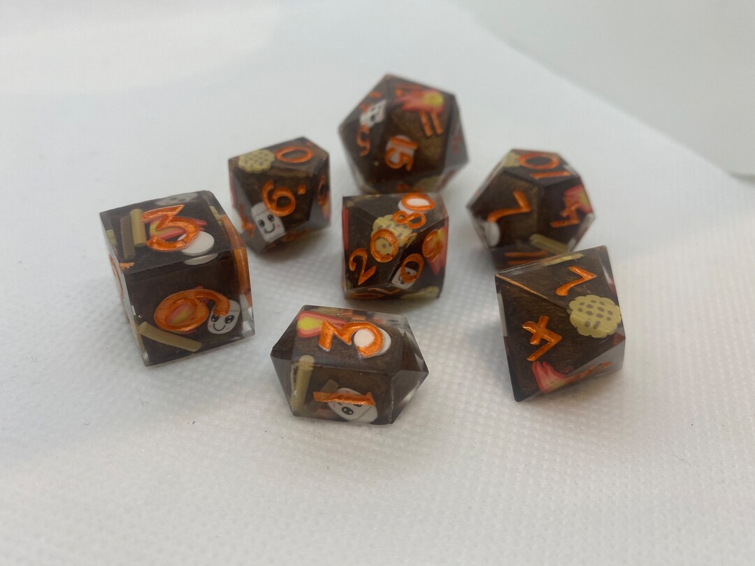 Fireside Treat 7 Piece RPG Dungeon and Dragons Dnd Dice Set - Etsy