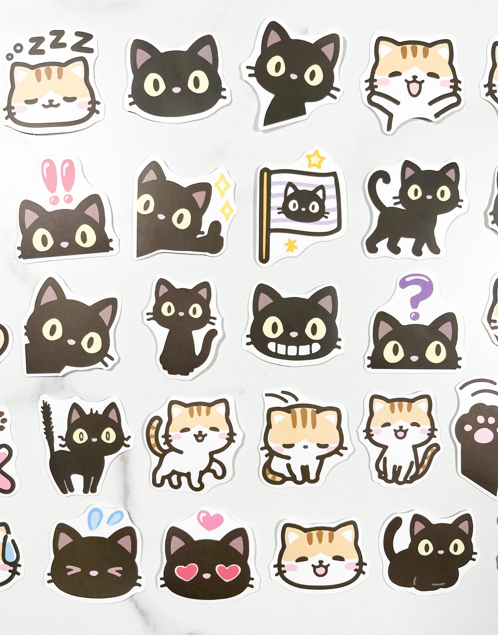 Cute Cats Laptop Sticker Pack Cat Sticker Bomb Waterproof - Etsy Canada