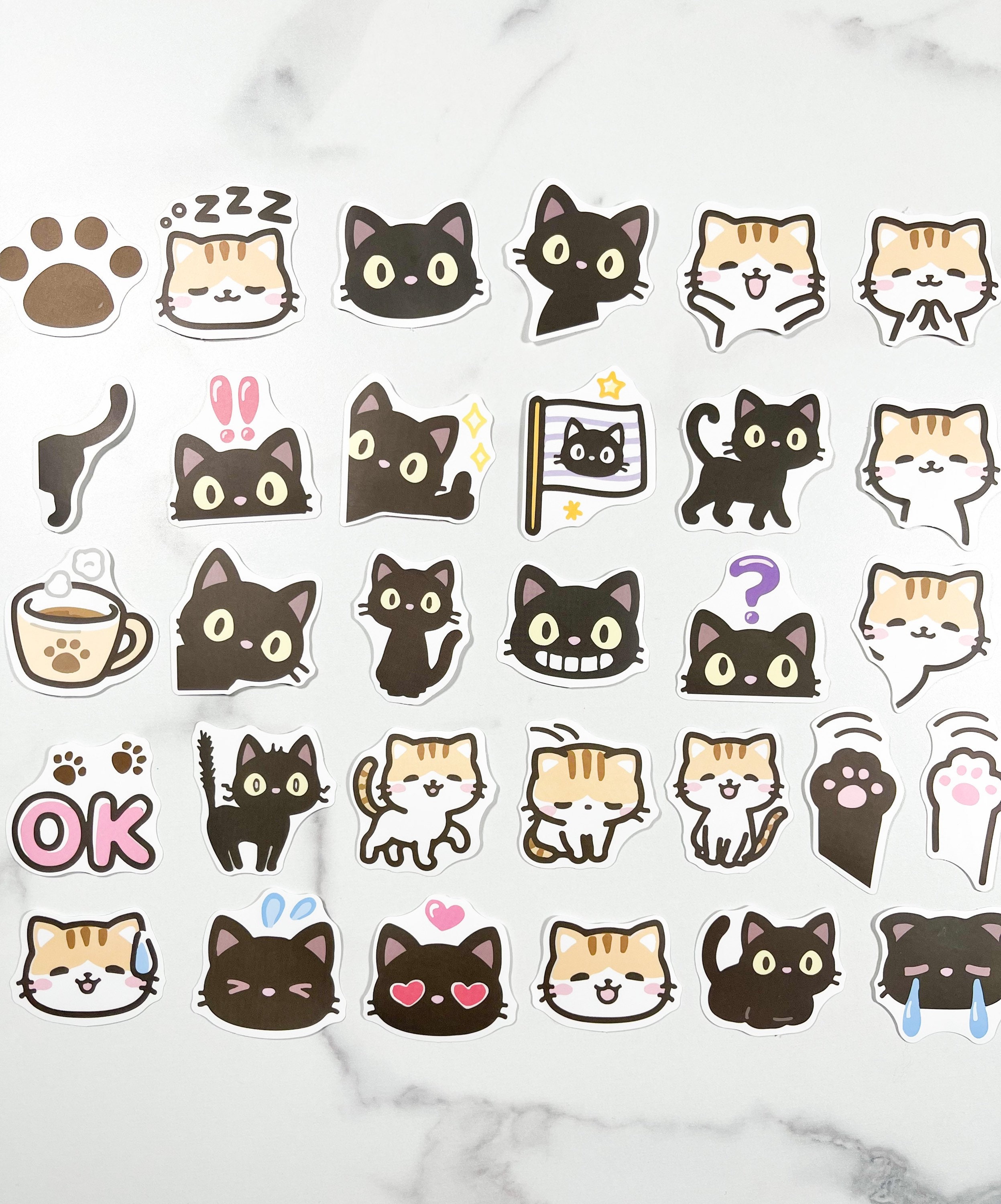 Cute Cats Laptop Sticker Pack Cat Sticker Bomb Waterproof - Etsy Canada