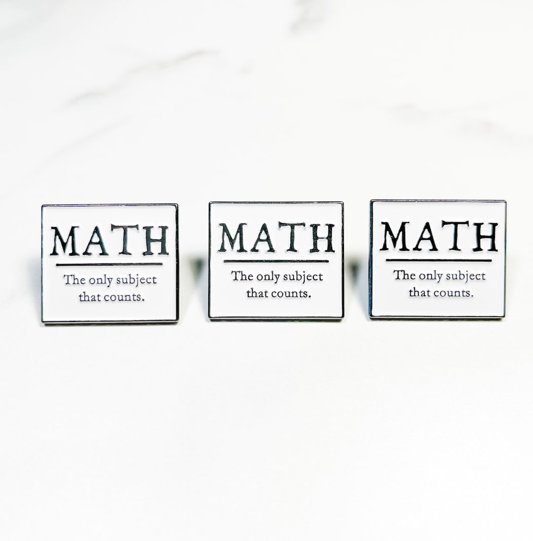 Mathematician Lapel Pin Maths the Only Subject That Matters Pin Funny ...