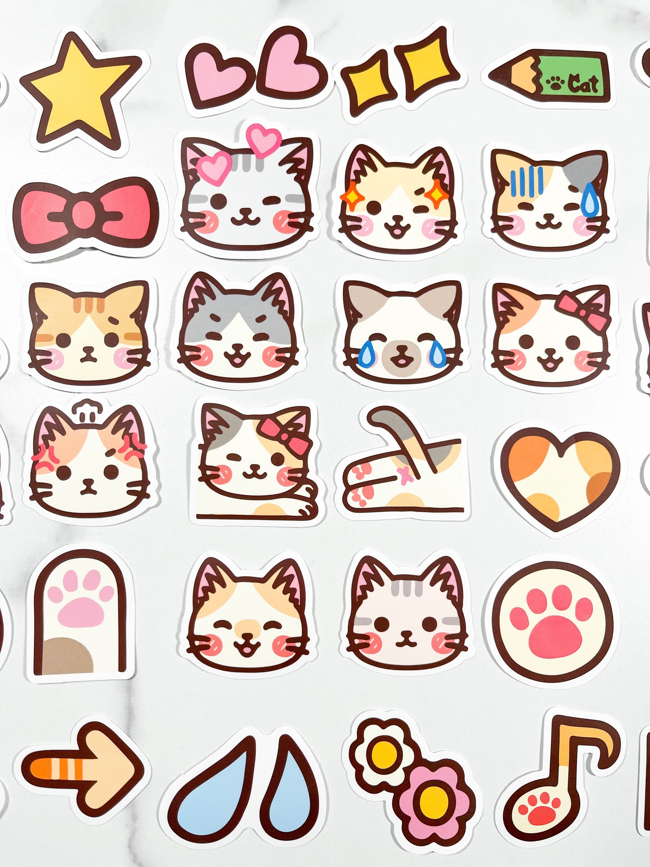 Cute Cats Laptop Sticker Pack Cat Sticker Bomb Waterproof - Etsy Canada