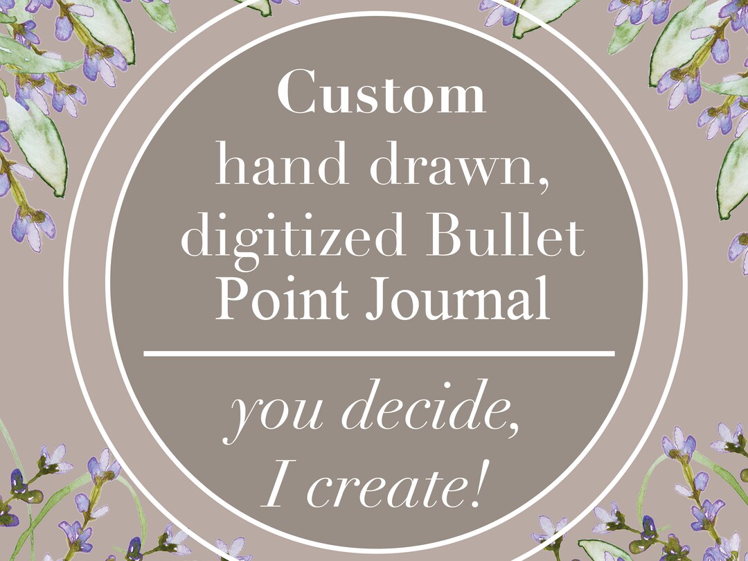 Design Your Own CUSTOM Bullet Point Journal, 12 Page Planner, Printable ...
