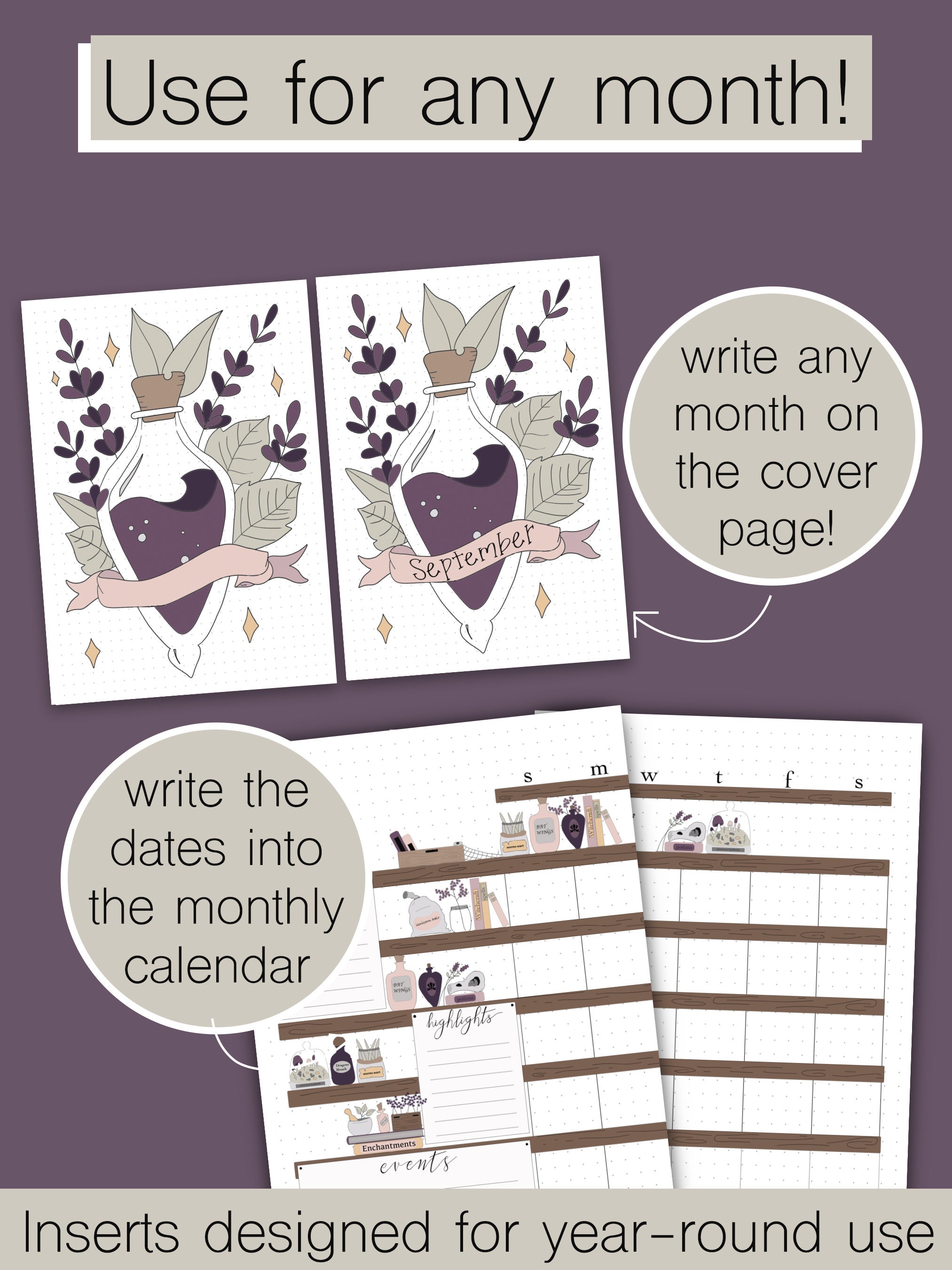 Bullet Point Journal Set With a Spooky Theme Printable - Etsy