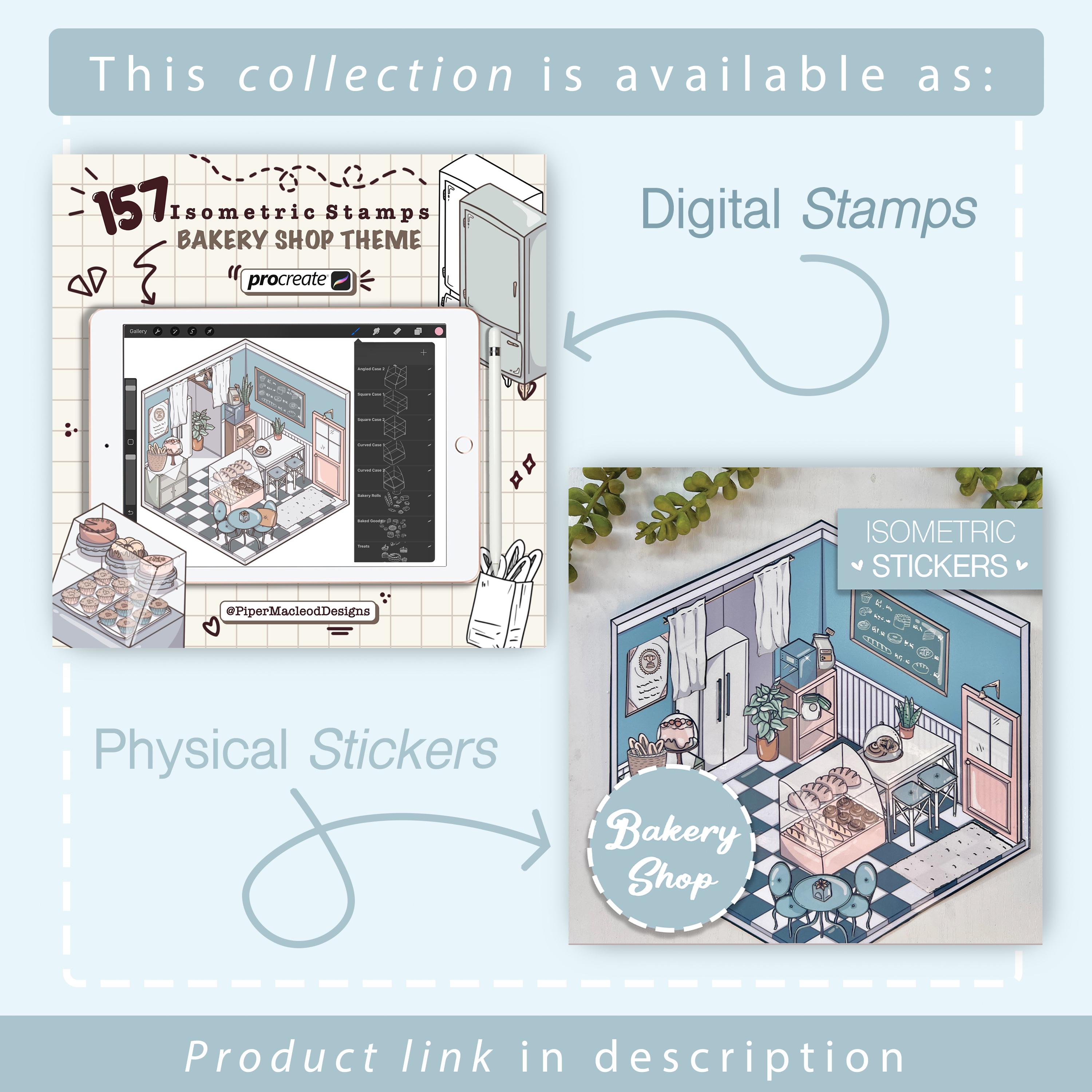 Isometric Room Stickers, Iso Bakery Designer, Interior Design Sticker ...