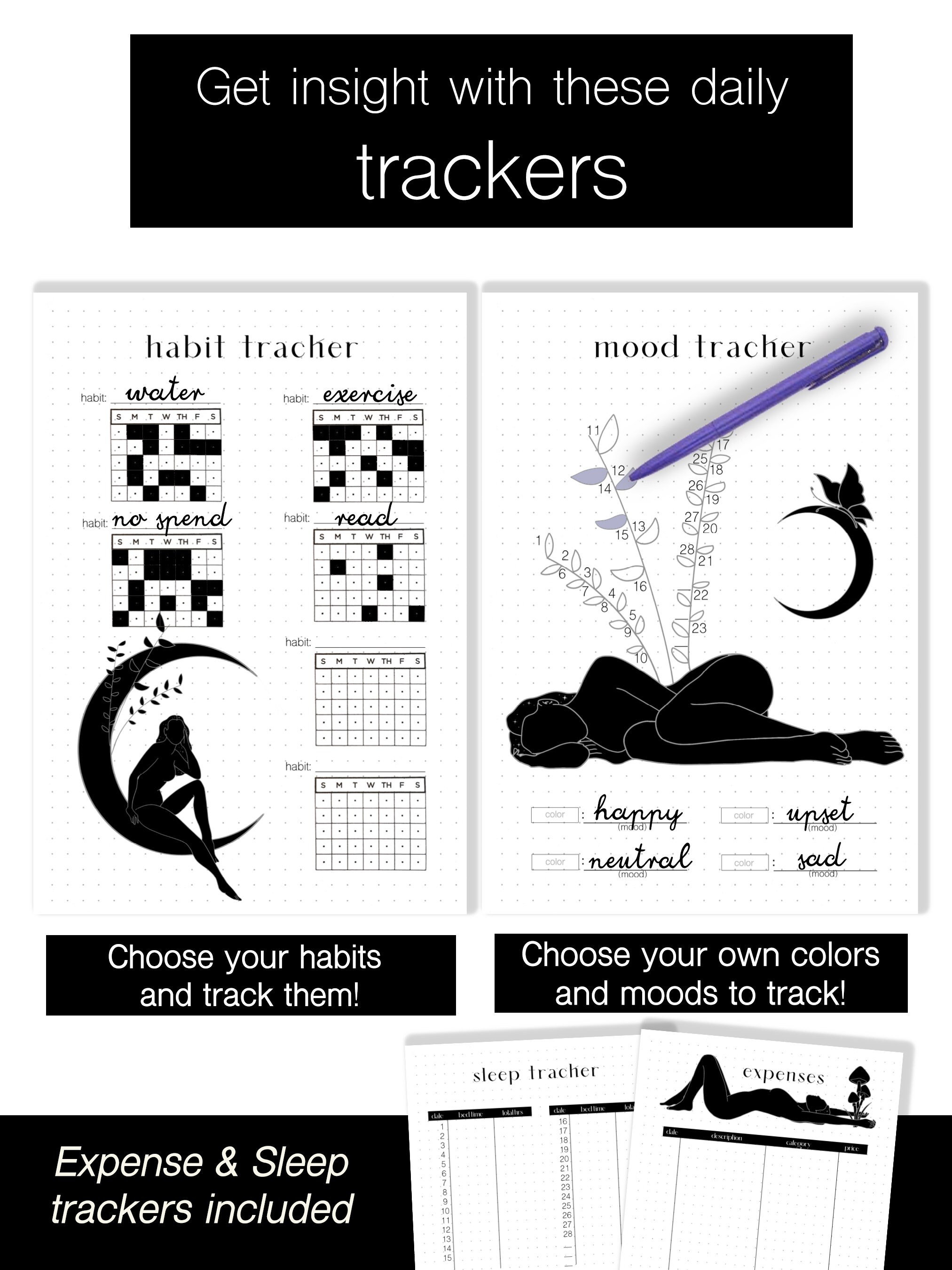 Bullet Point Journal Printable Templates for Your Planner, Goddess and ...