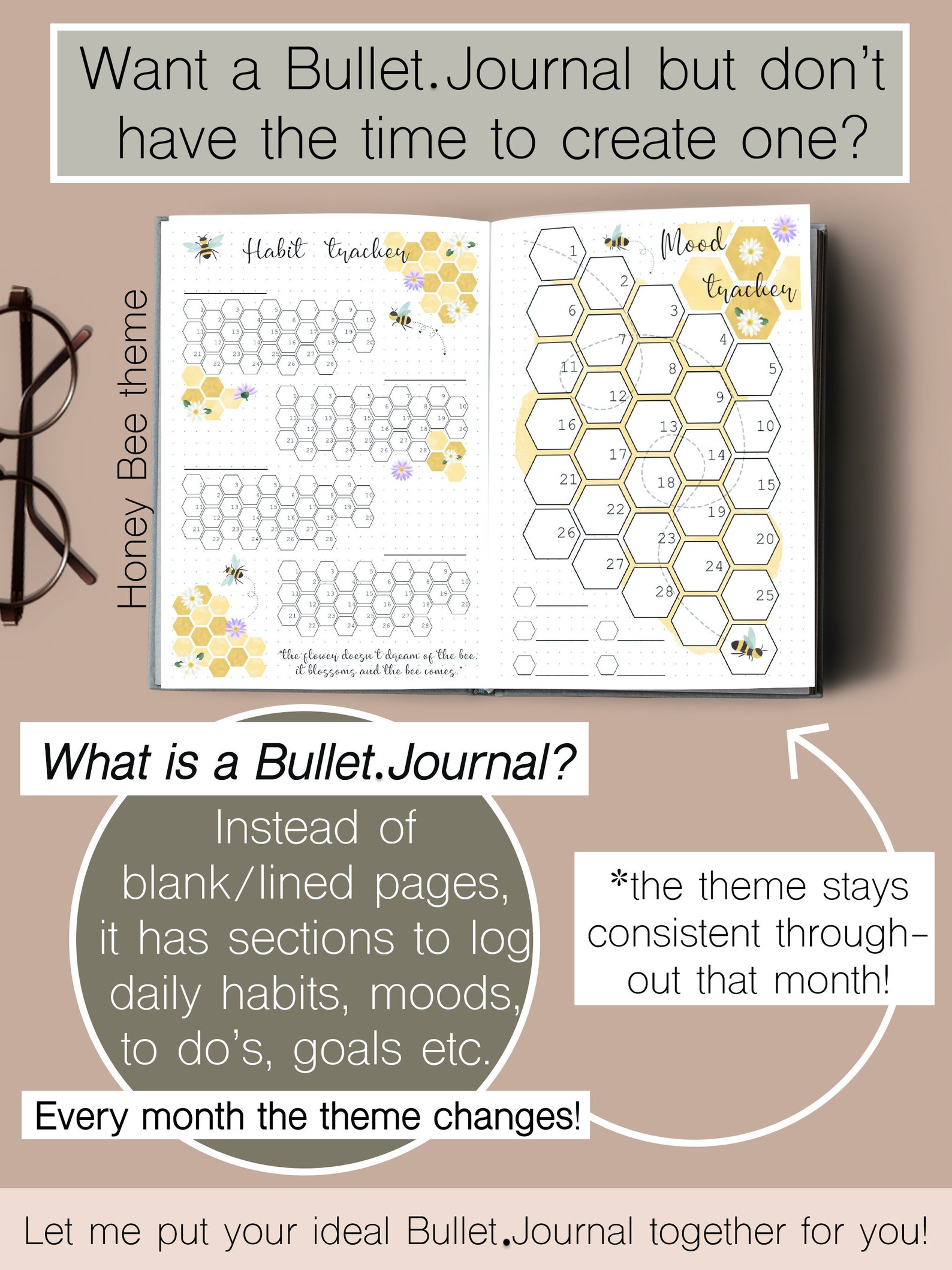 Premade Bullet Point Journal A5 Undated Weekly Monthly Spiral - Etsy