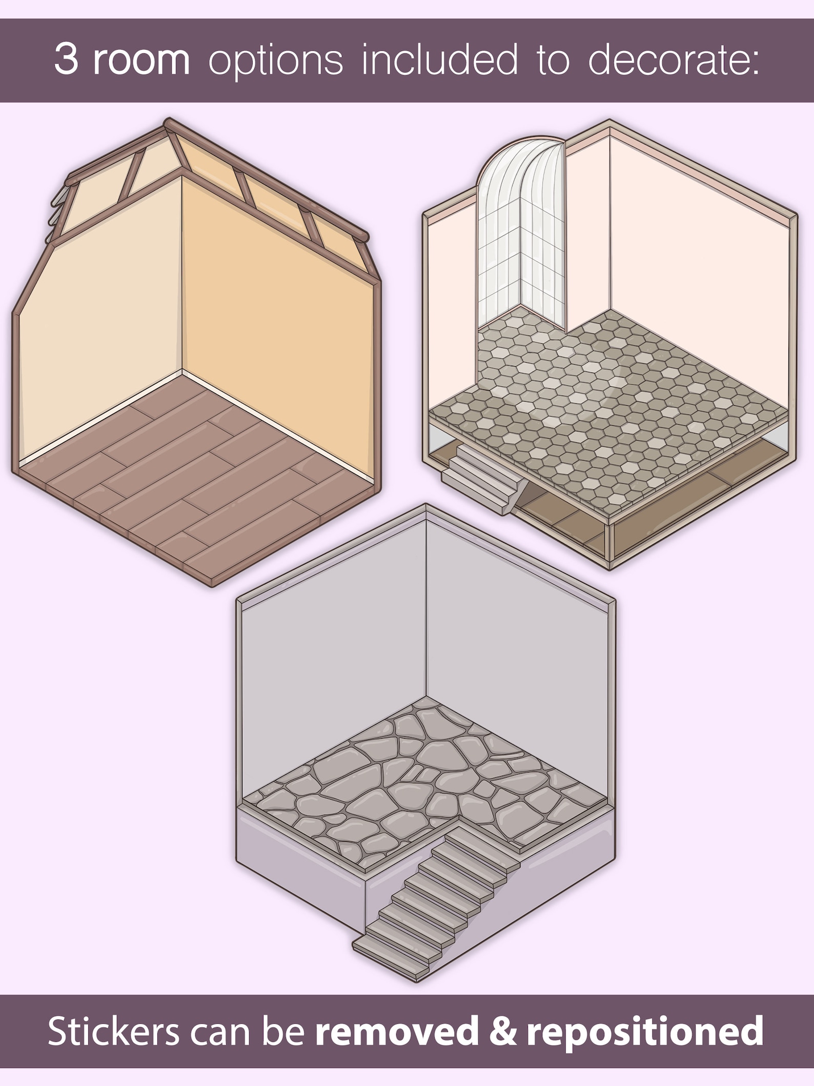 Isometric Room Stickers, Iso Witch House Designer, Interior Design ...