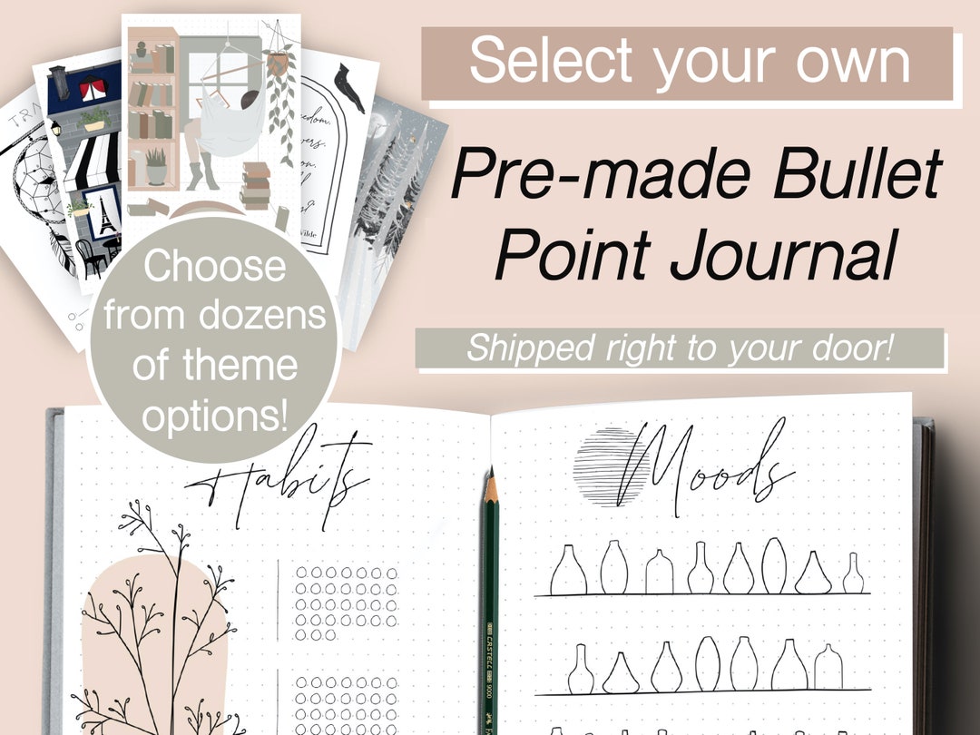 Premade Bullet Point Journal A5, Undated Weekly Monthly Spiral Coil ...