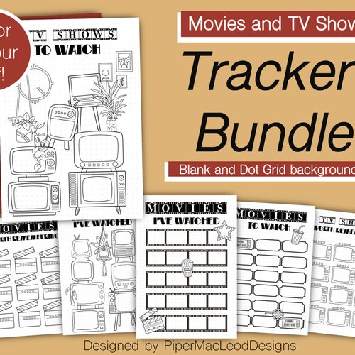 Movie Tracker Printable TV Series Tracker Movie Log TV Show - Etsy
