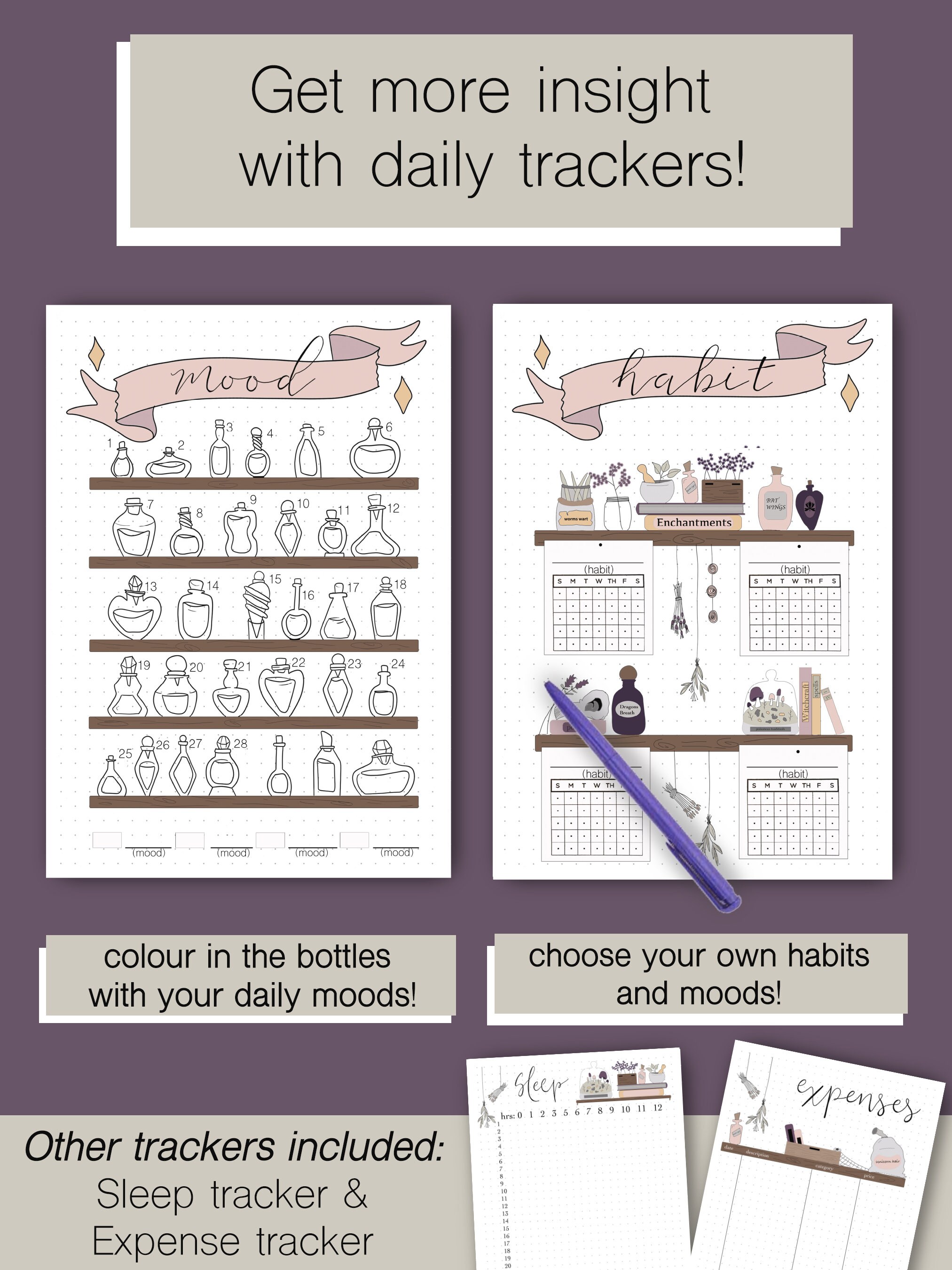 Bullet Point Journal Set With a Spooky Theme Printable - Etsy