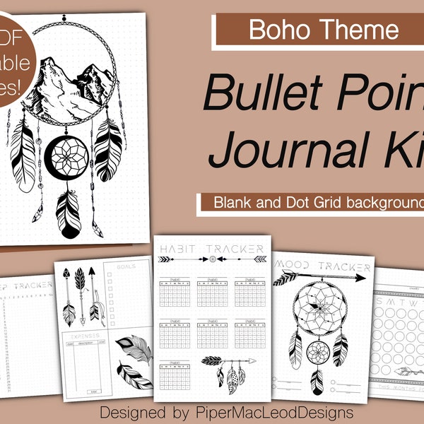 Feather Bullet Journal - Etsy