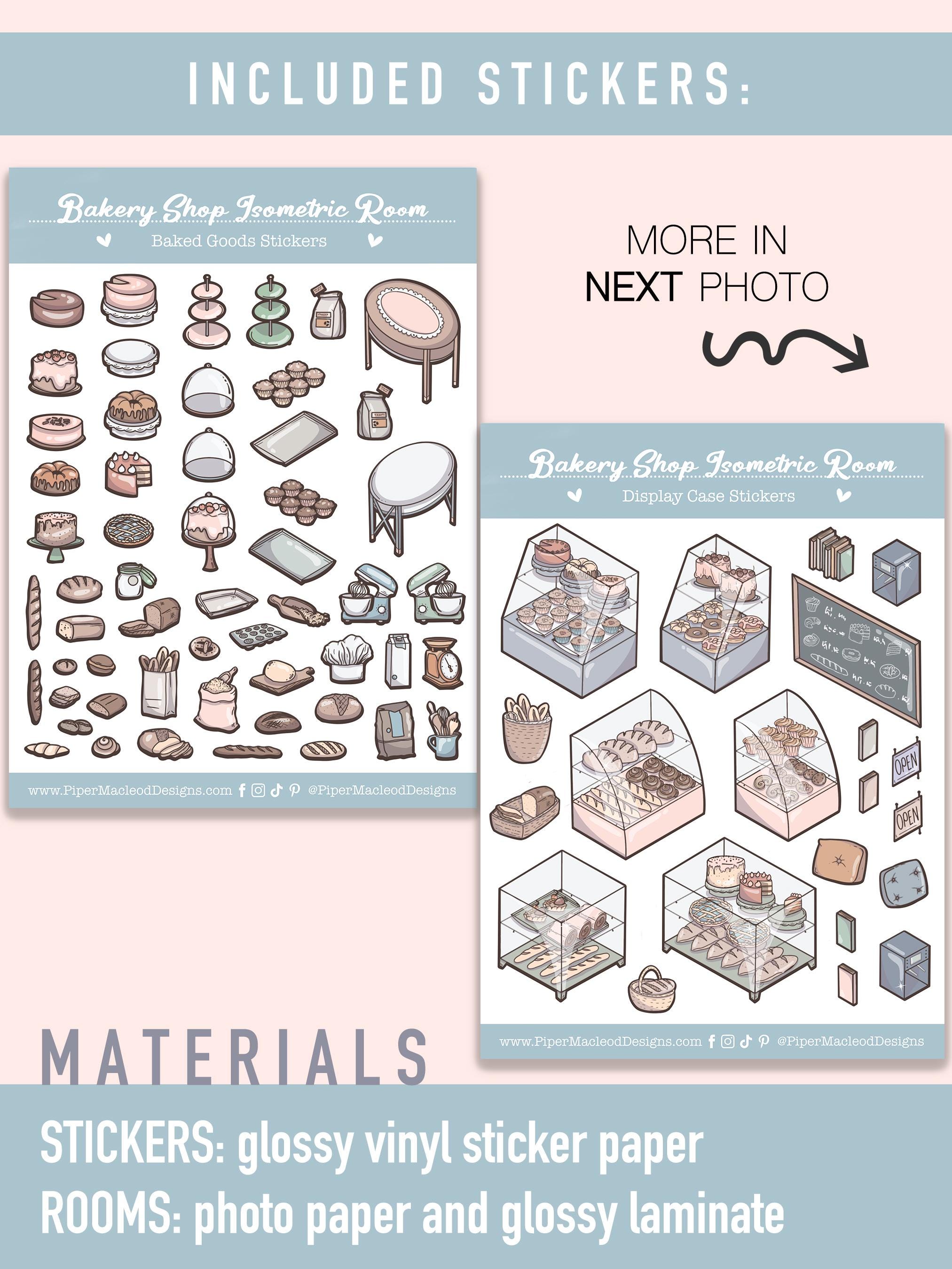 Isometric Room Stickers, Iso Bakery Designer, Interior Design Sticker ...