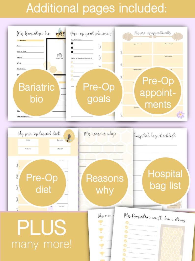 Bariatric Surgery Planner: RNY, Gastric Sleeve, VSG (PDF Printables) - Etsy