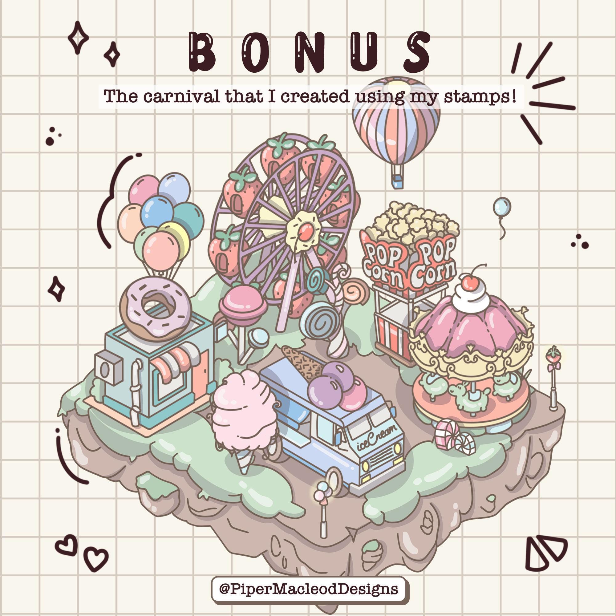 Isometric Procreate Carnival Stamps, Design Your Own Theme Park, Candy ...