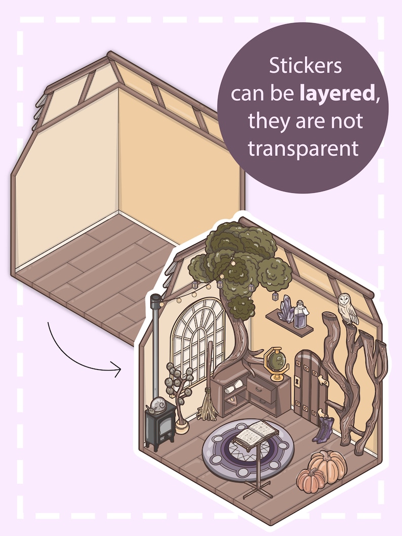 Isometric Room Stickers, Iso Witch House Designer, Interior Design ...