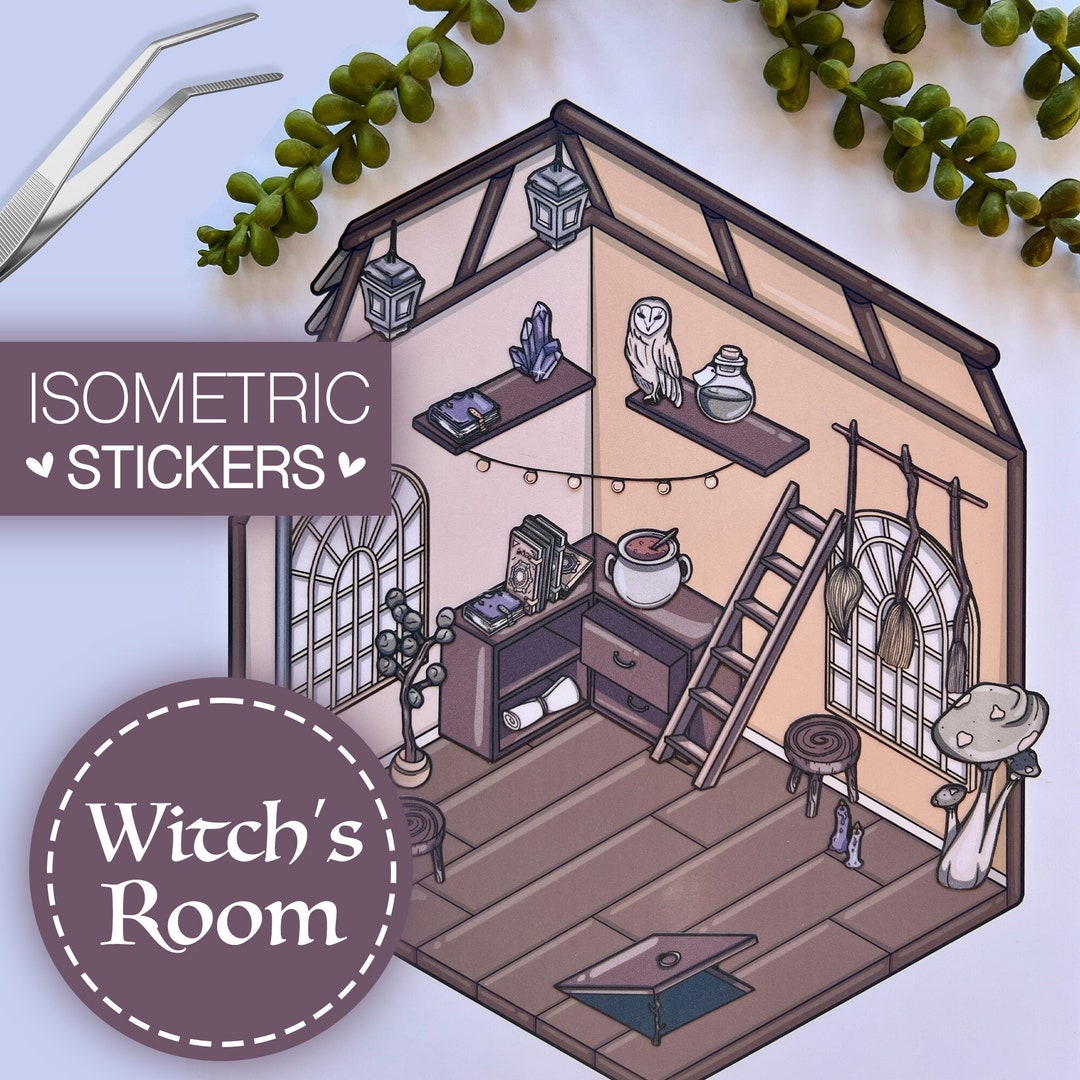 Isometric Room Stickers, Iso Witch House Designer, Interior Design ...