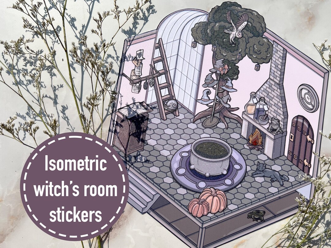 Isometric Room Stickers, Iso Witch House Designer, Interior Design ...