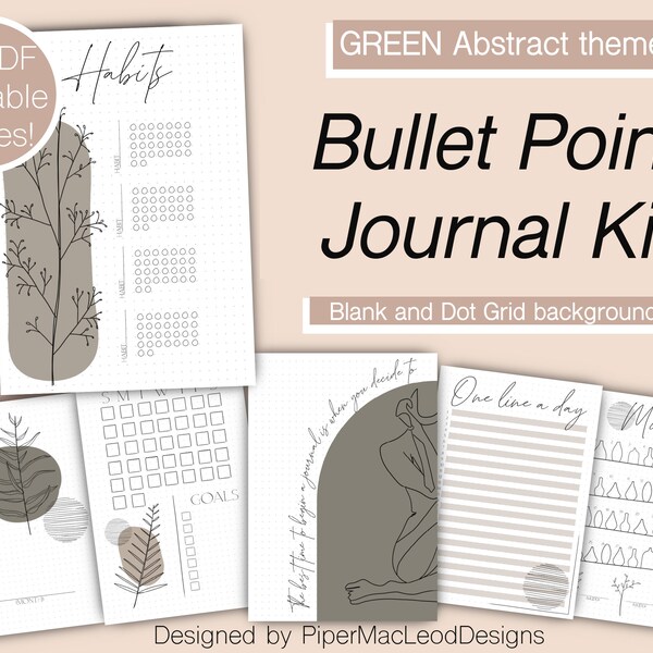 Bullet Journal Pages - Etsy