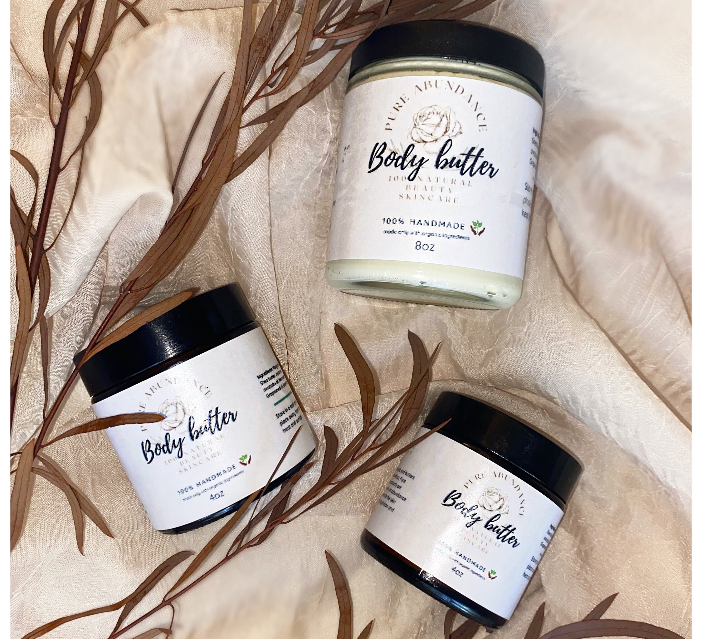 100% Natural Handmade Body Butter Whipped Body Butter | Etsy