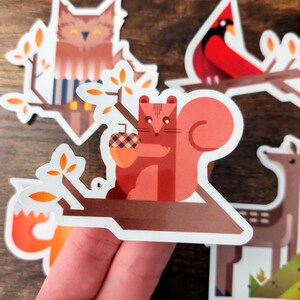 Woodland Creatures Vinyl Sticker Set - Etsy