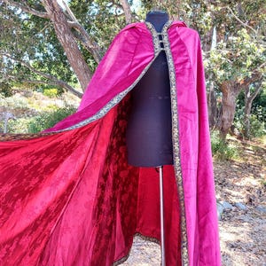 Handmade Red Velvet Cloak - Etsy