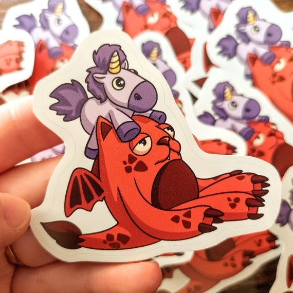 Mythical Beast Plushies Vinyl Sticker - Etsy Canada