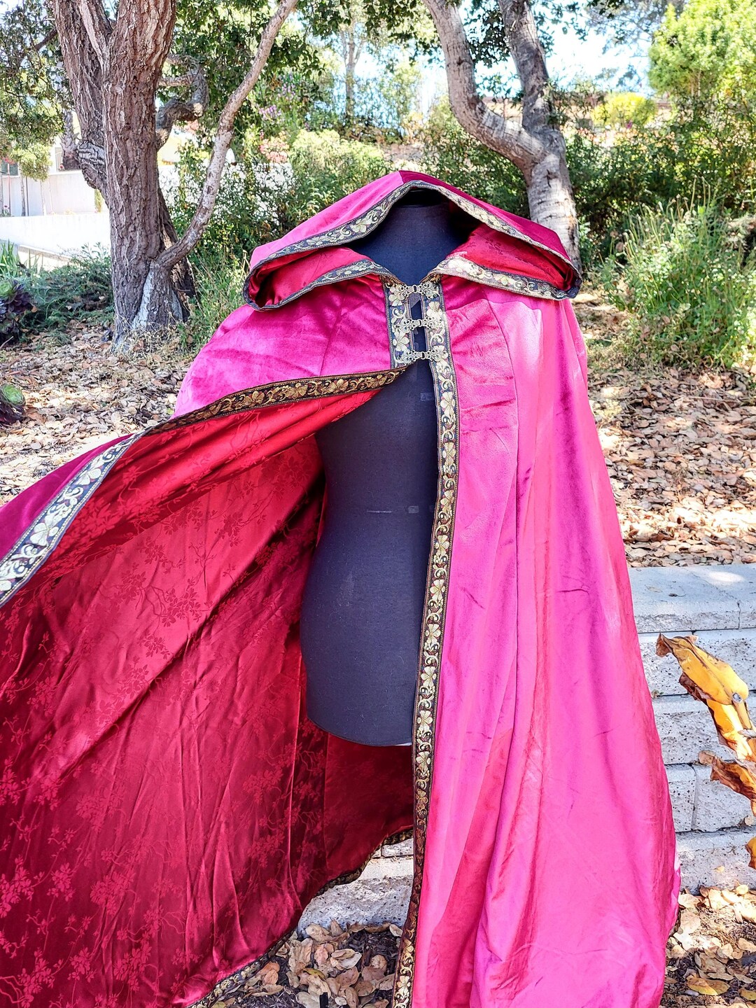 Handmade Red Velvet Cloak - Etsy