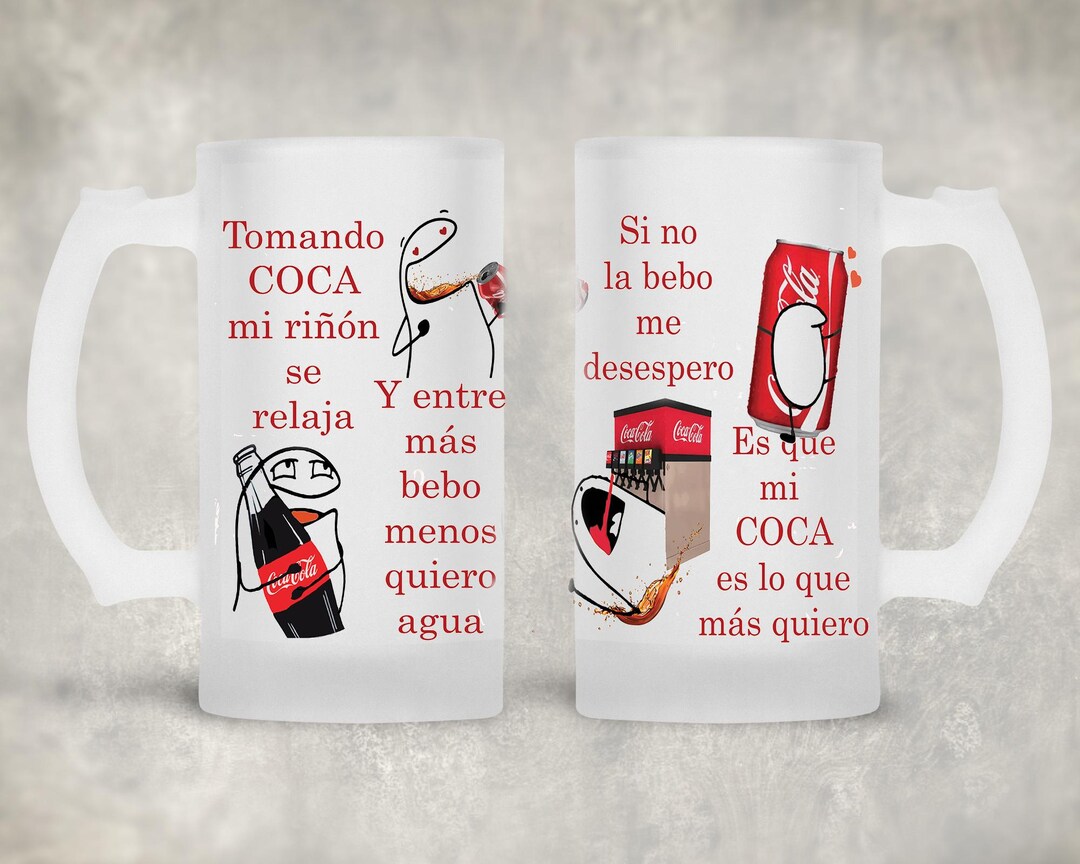 Jarra De 16 Oz/ Tomando Coca Jarra Opcion 2- Flork Tomando Coca - Etsy