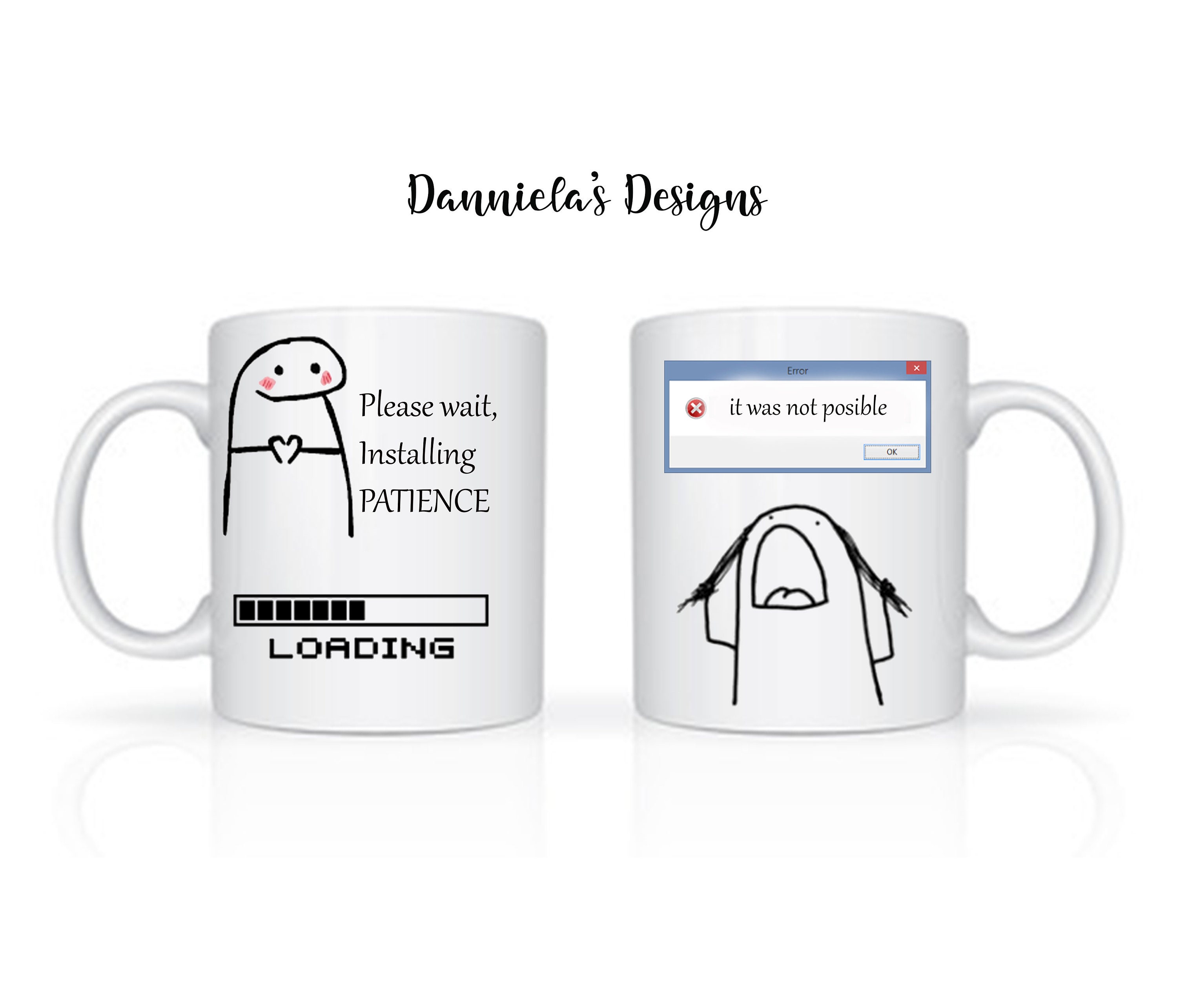 Flork Mug/installing Patience Mug - Etsy