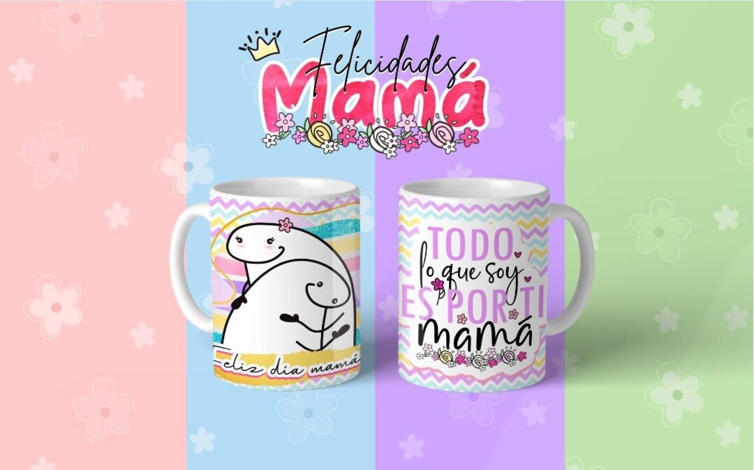 Flork Mug/ Taza Para Mama/todo Lo Que Soy Es Por Ti Mama - Etsy