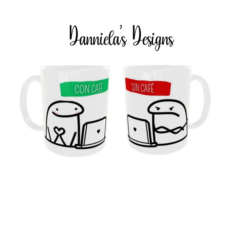 Flork Mug/ Con Cafe Vs Sin Cafe - Etsy