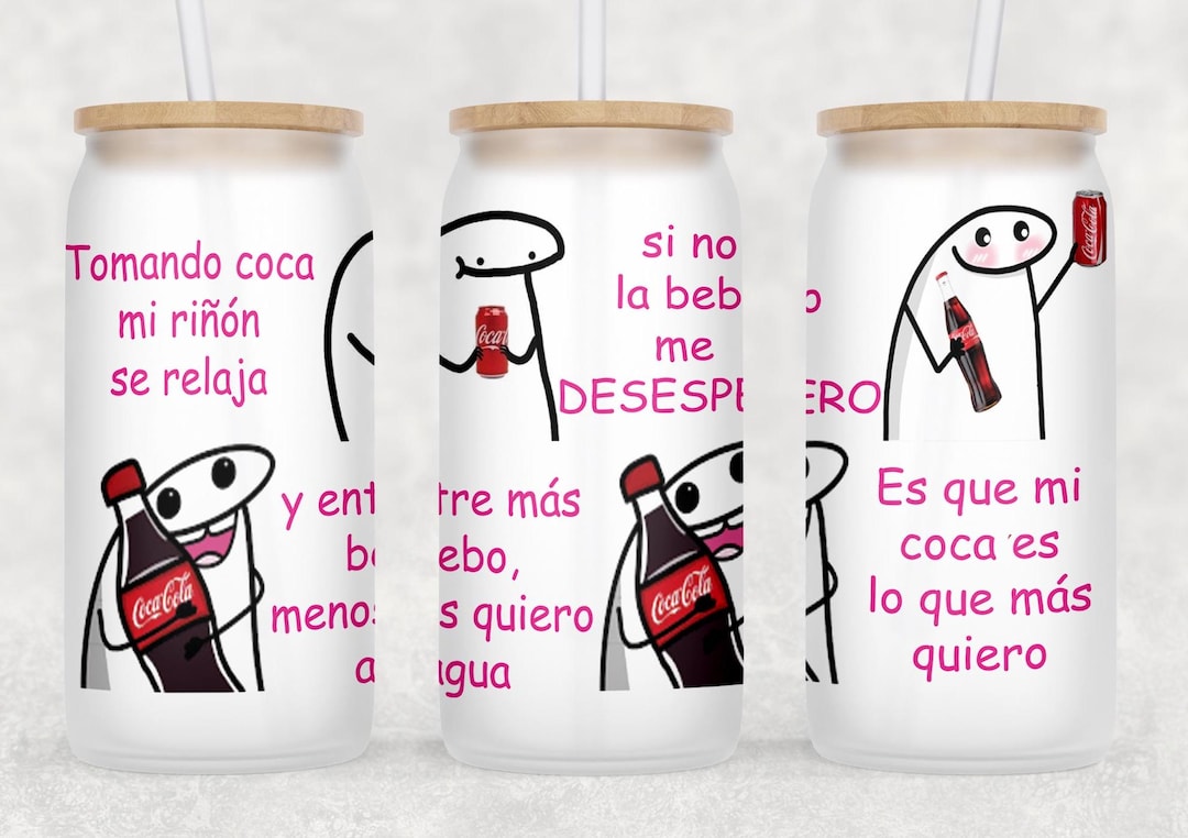 Vaso De Vidrio Tomando Coca Flork/ Frosted Glass Tumbler - Etsy