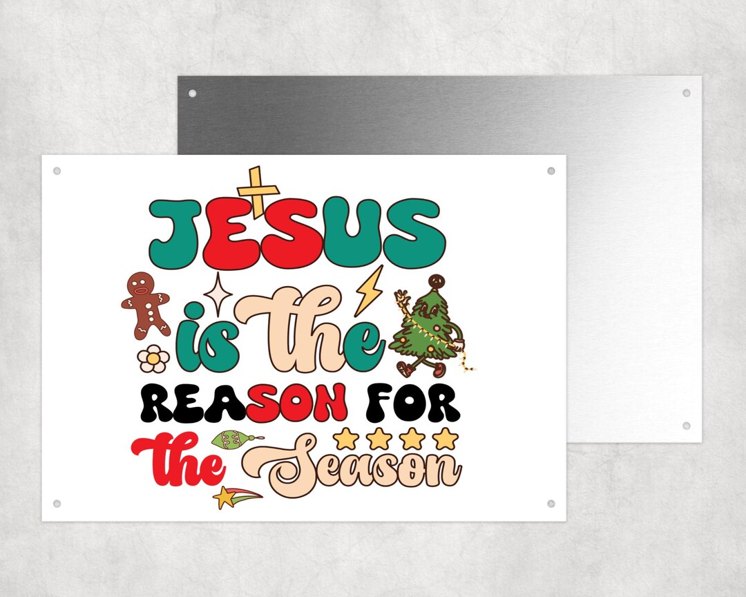 Jesus is the Reason for the Season Sign- 4 Screws Included - Etsy