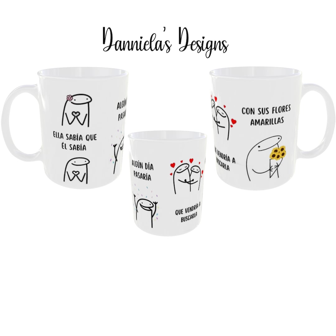 Flork Mug/flores amarillas taza- floricienta taza- cancion en taza ...