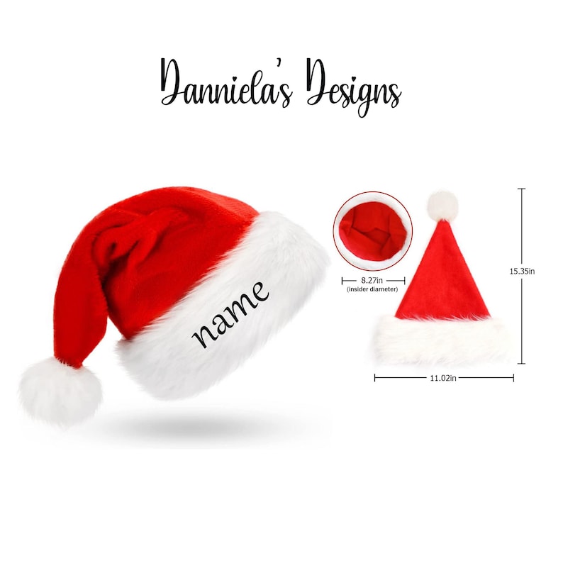 Personalized Kids Santa Hat: Custom Christmas Hat - Etsy