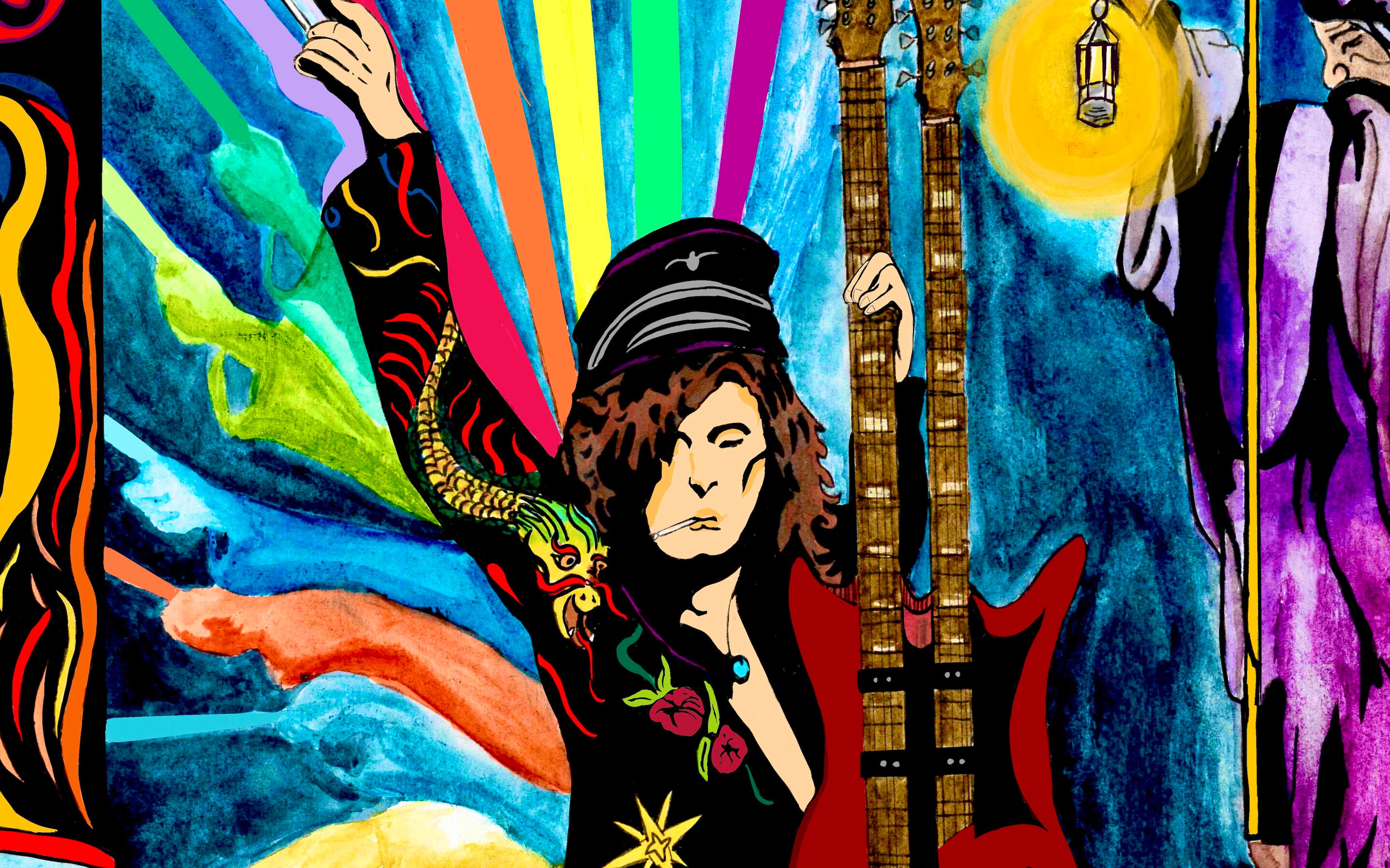 Jimmy Page Led Zeppelin Poster, Tarot Card Design, the Hermit ...