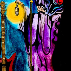 Jimmy Page Led Zeppelin Poster, Tarot Card Design, the Hermit ...