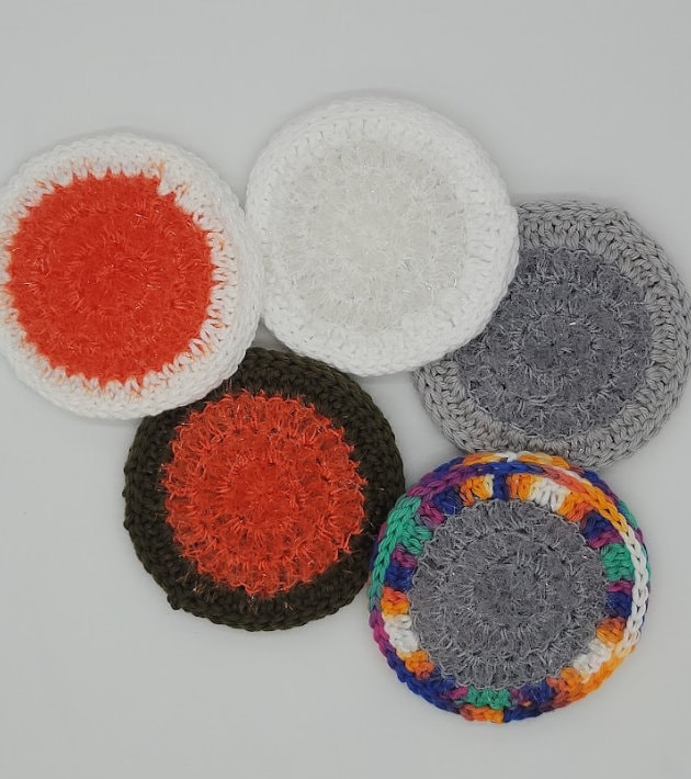 Dish Scrubbies - Reusable Dish Scrub Pad, Vegetable Scrubbie, Kitchen ...